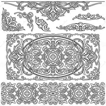 Set frames and elements stock vector. Illustration of frame - 78944043