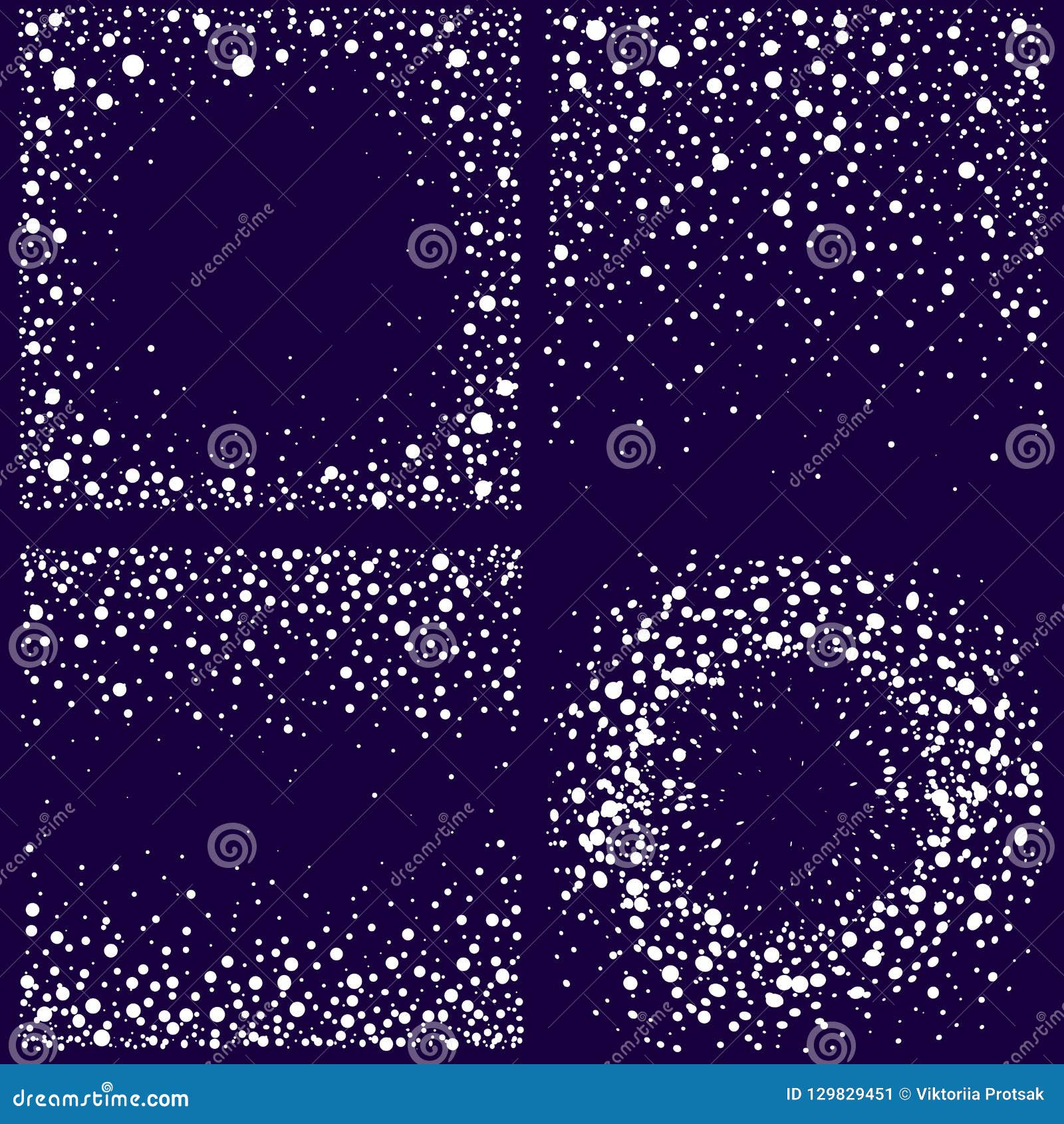 Set of Frames from Falling Snow Effect Stock Vector - Illustration of ...