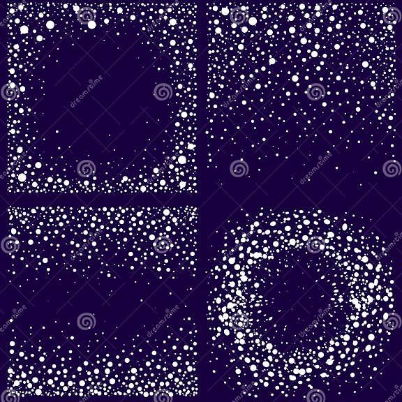 Set of Frames from Falling Snow Effect Stock Vector - Illustration of ...