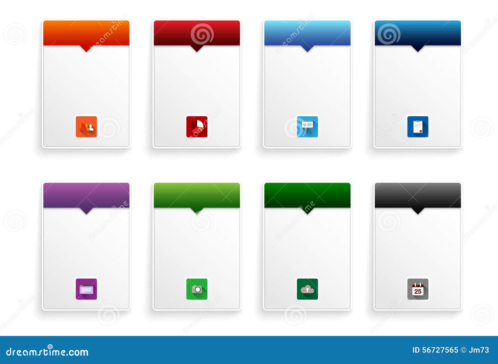 Set of Frames with Flat Icons for Your Text Stock Vector - Illustration ...