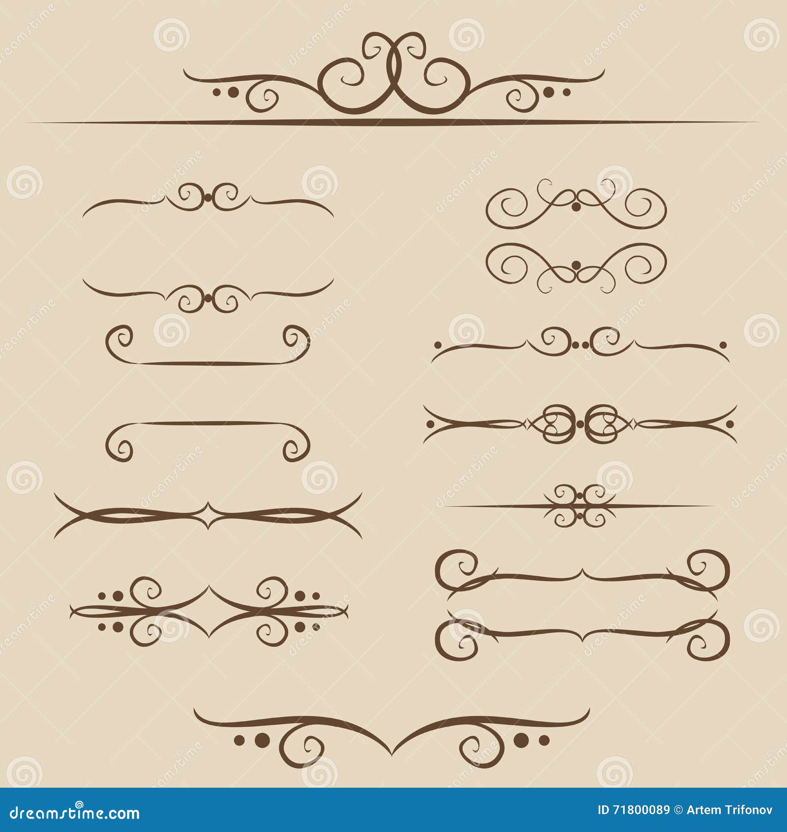 A Set of Frames, Ornaments Monograms for Text and Web in Vector Stock ...