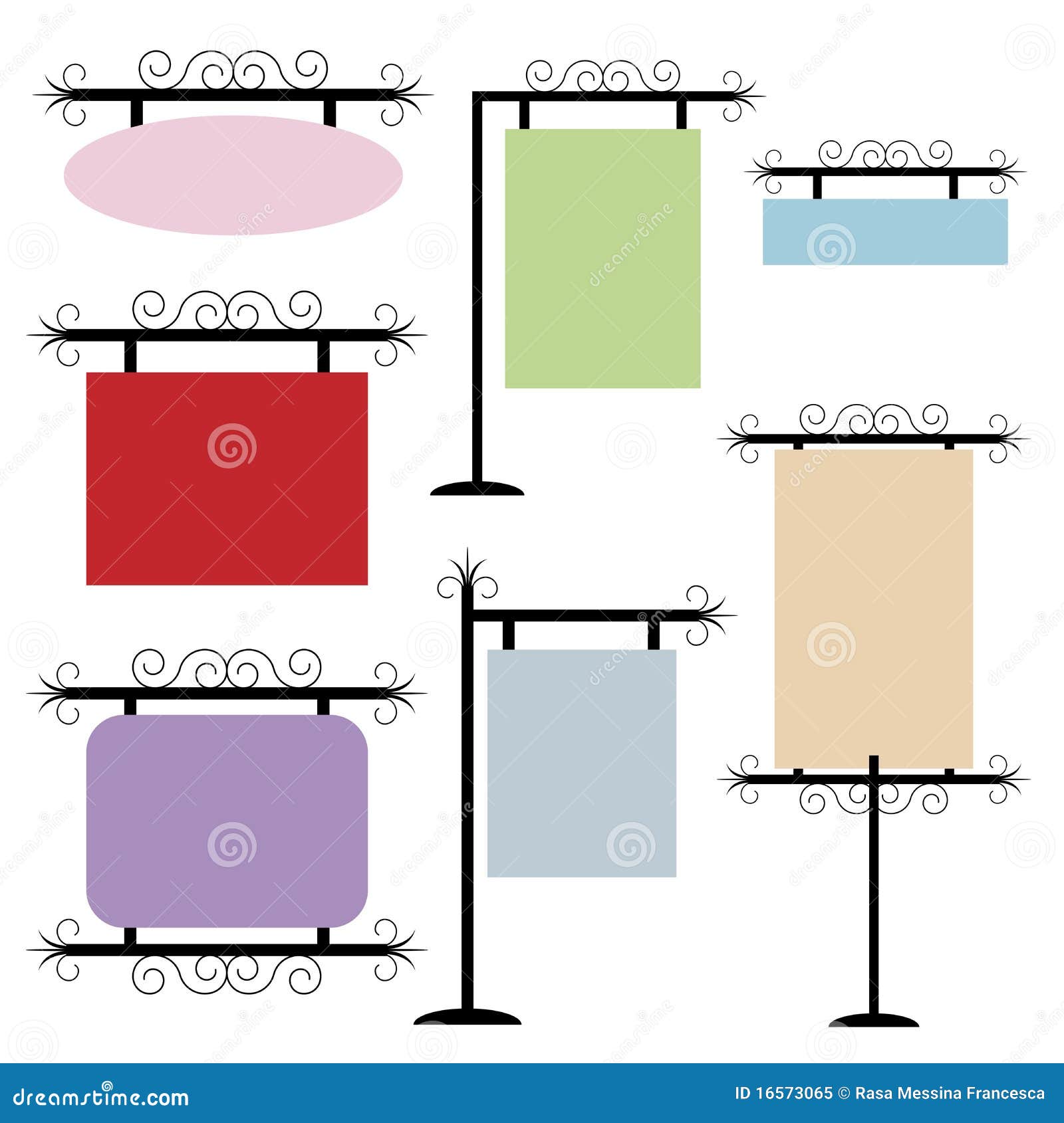 Set of frames or signs stock vector. Illustration of creative - 16573065