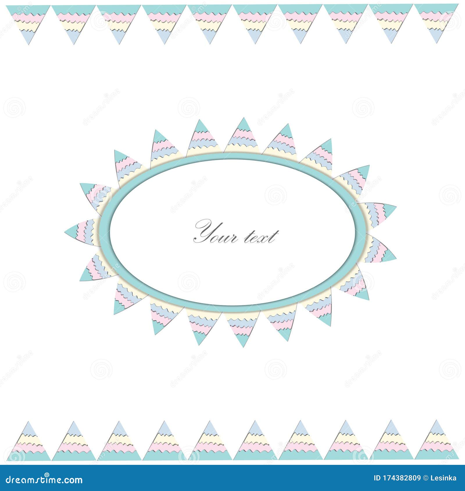 A Set of Frames with Triangular Flags Stock Vector - Illustration of ...