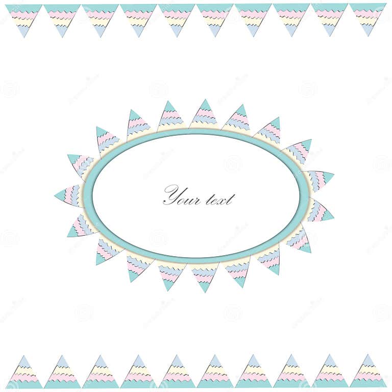 A Set of Frames with Triangular Flags Stock Vector - Illustration of ...