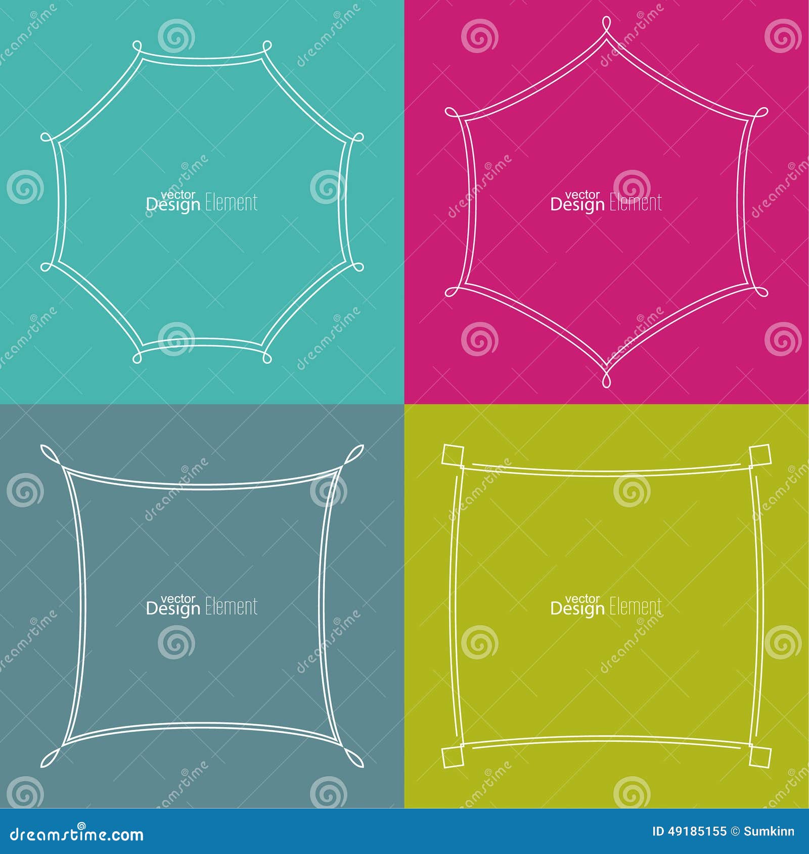 Set Framework for Multi Colored Backgrounds Stock Vector - Illustration ...