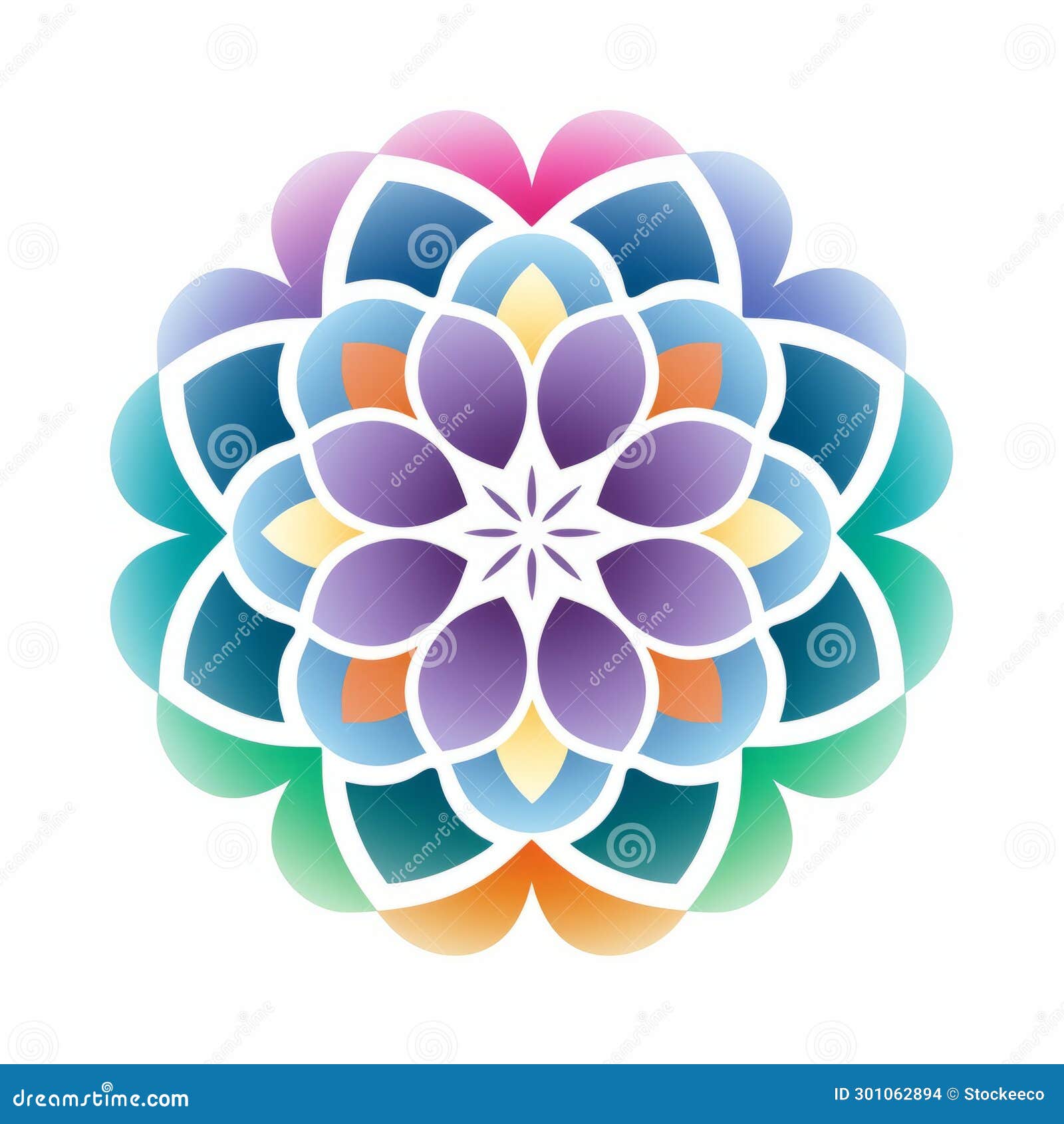 Colorful Flower Mandala: Clean and Simple Design with Personal ...