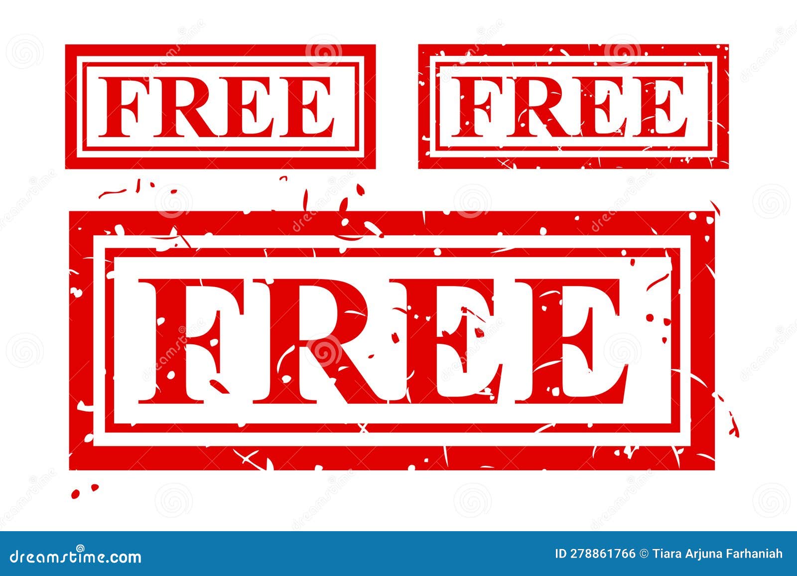 Set Free Vector Rectangle Scratch Red Rubber Stamp Stock Vector ...