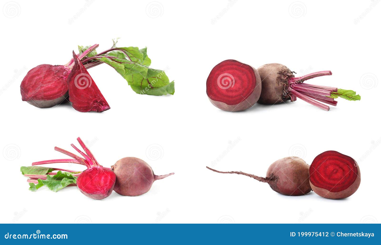 Set of Fresh Beets on White Background Stock Photo - Image of green ...