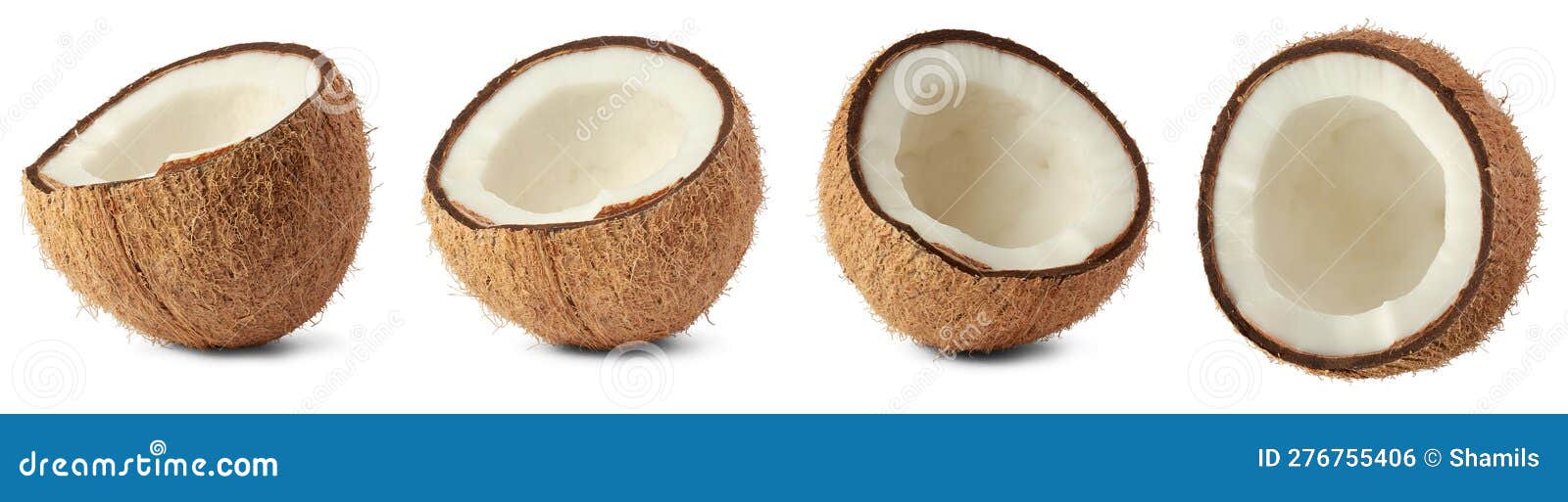 Set of Fresh Coconut Isolated on White Stock Photo - Image of popular ...