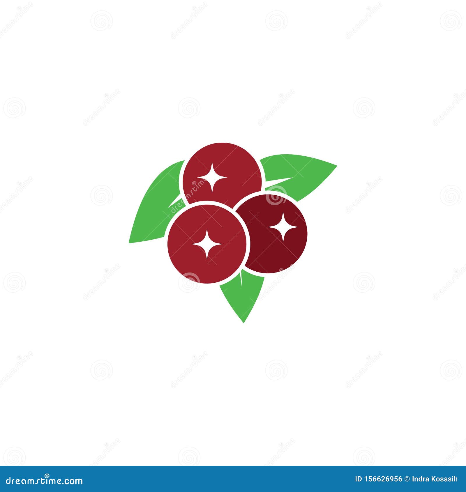 Cranberry Logo Template. Line Art Cartoon Vector | CartoonDealer.com ...