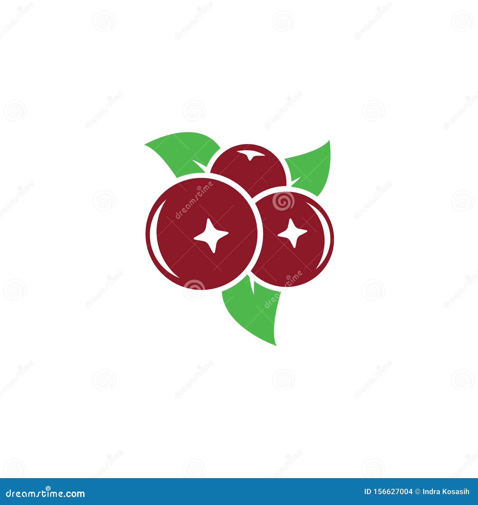 Set of Fresh Cranberry Logo Template Vector Icon Illustration Stock ...