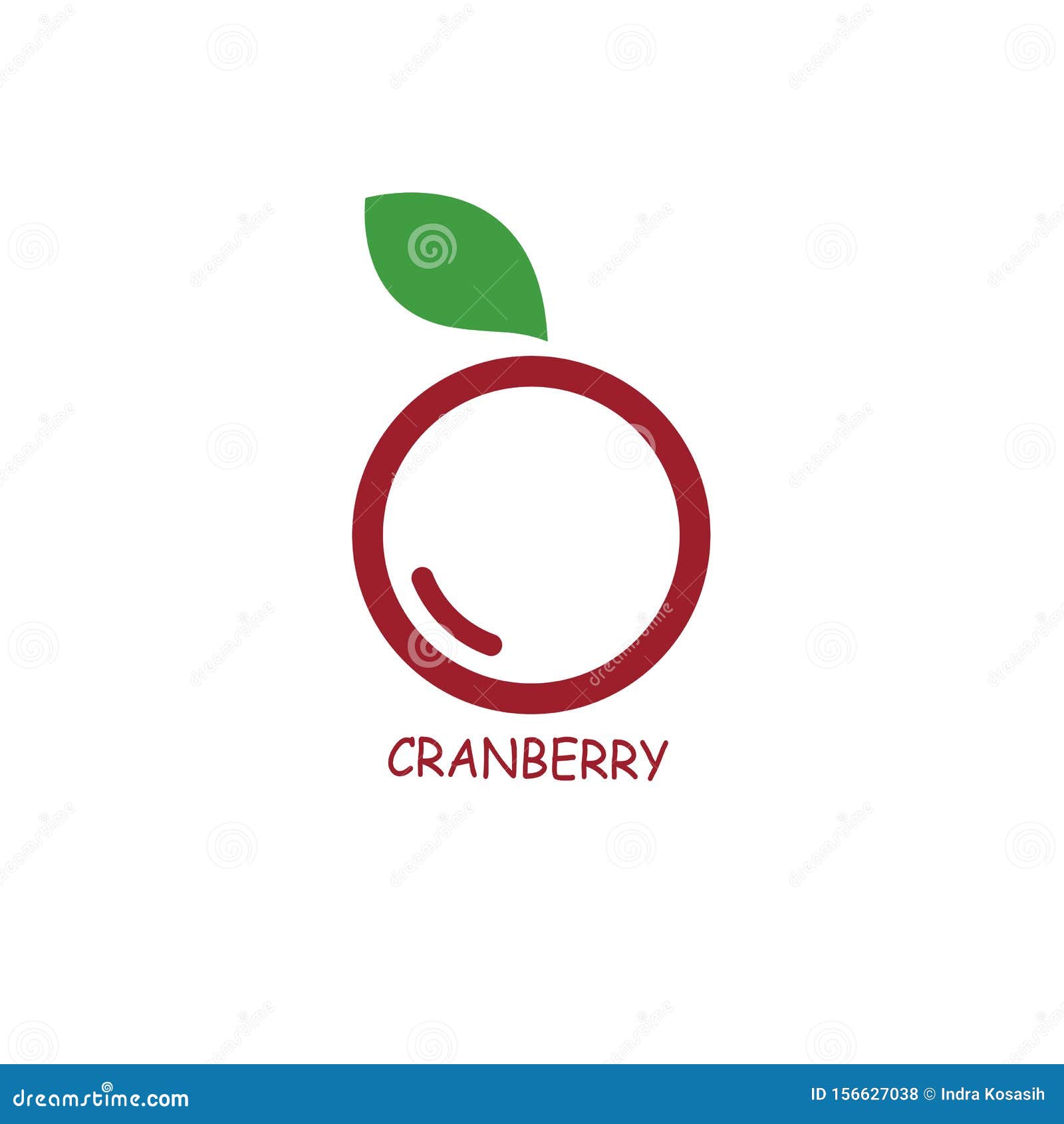 Cranberry Logo Template. Line Art Cartoon Vector | CartoonDealer.com ...