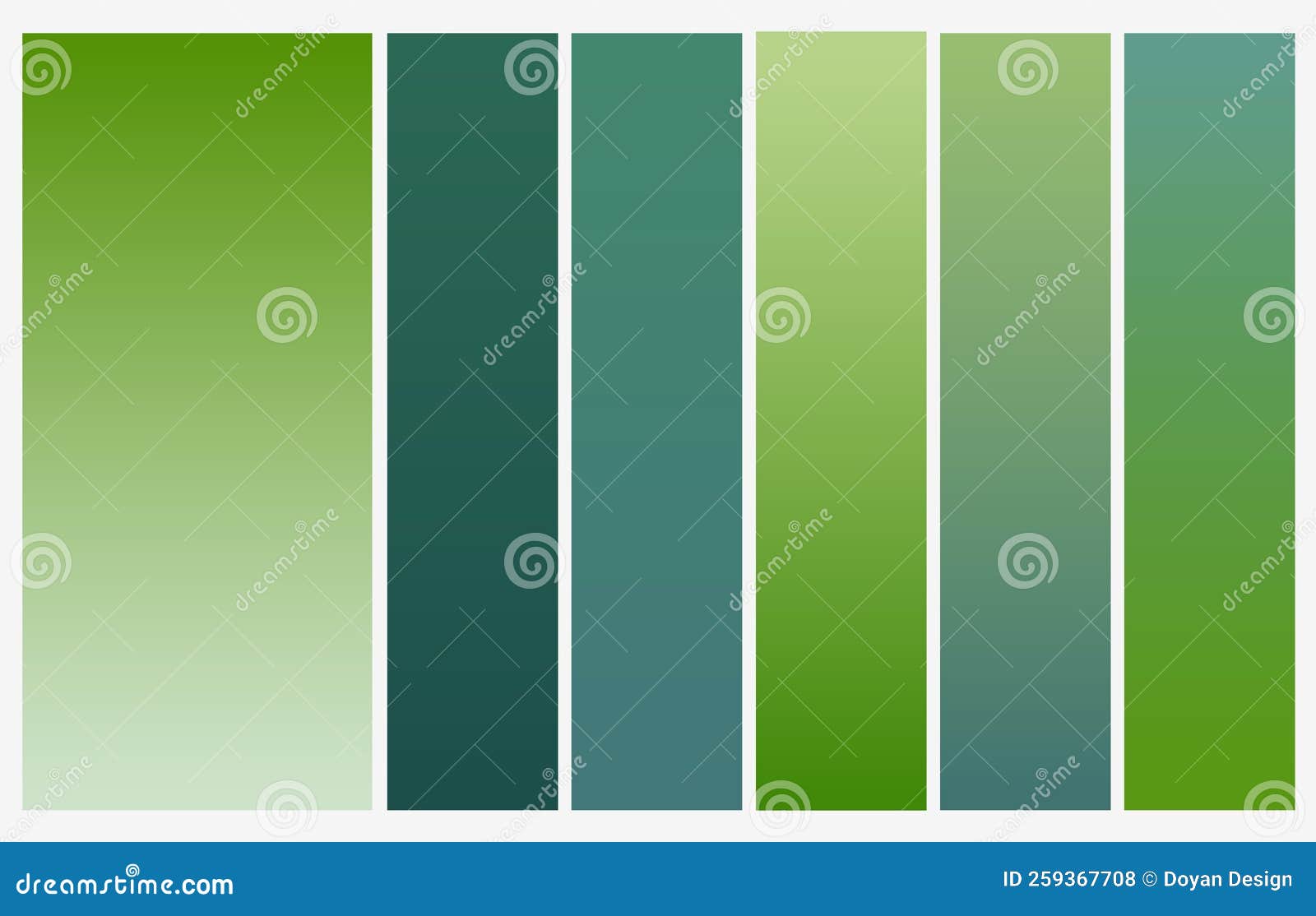 Set of Fresh Green Gradients Background Stock Vector - Illustration of ...