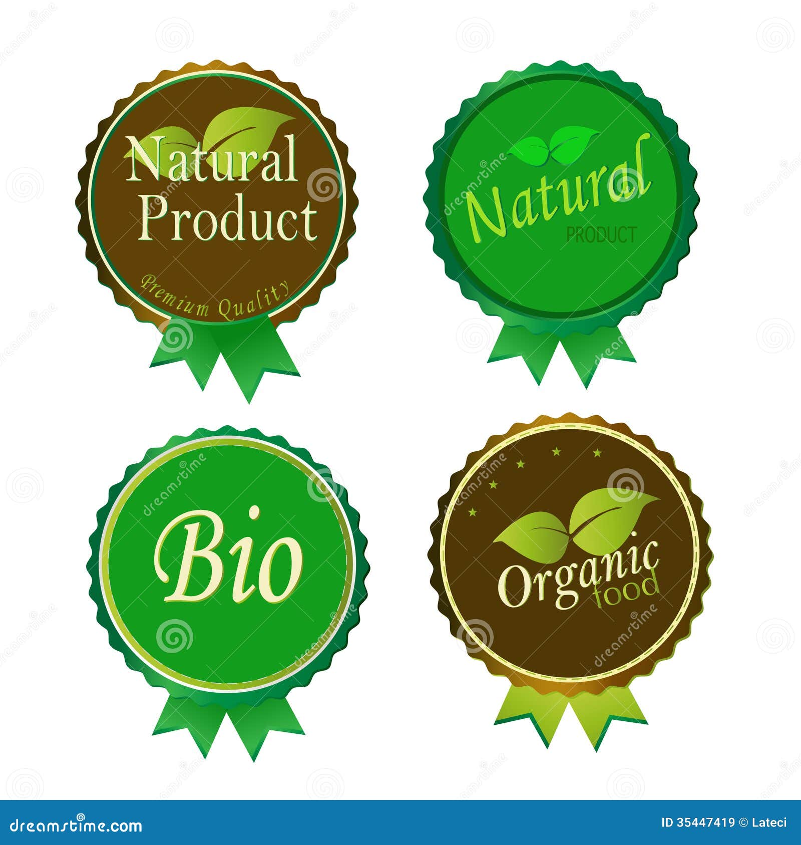 Organic Labels Set. Collection Various Logo For Organic Cosmetics Or ...