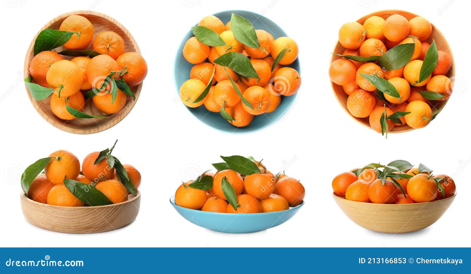 Set with Fresh Ripe Tangerines on White Background. Banner Design Stock ...