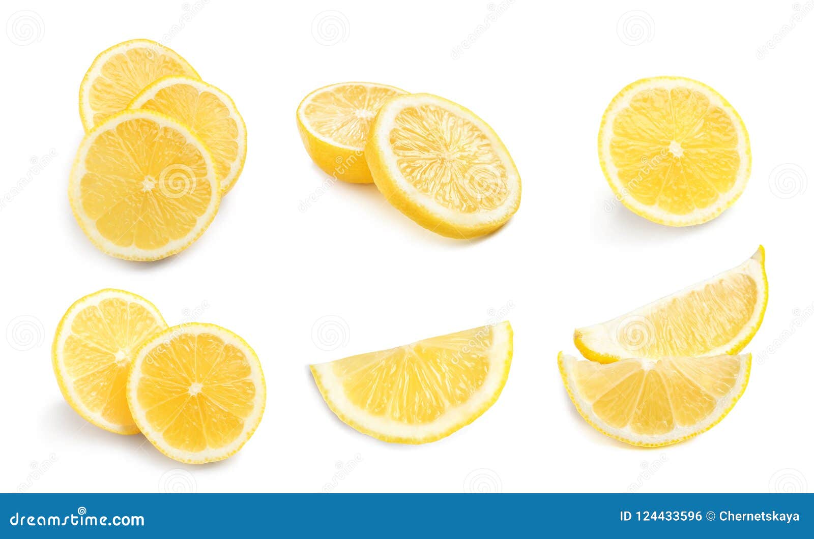 Set with Fresh Sliced Lemons Stock Photo - Image of tasty, ingredient ...