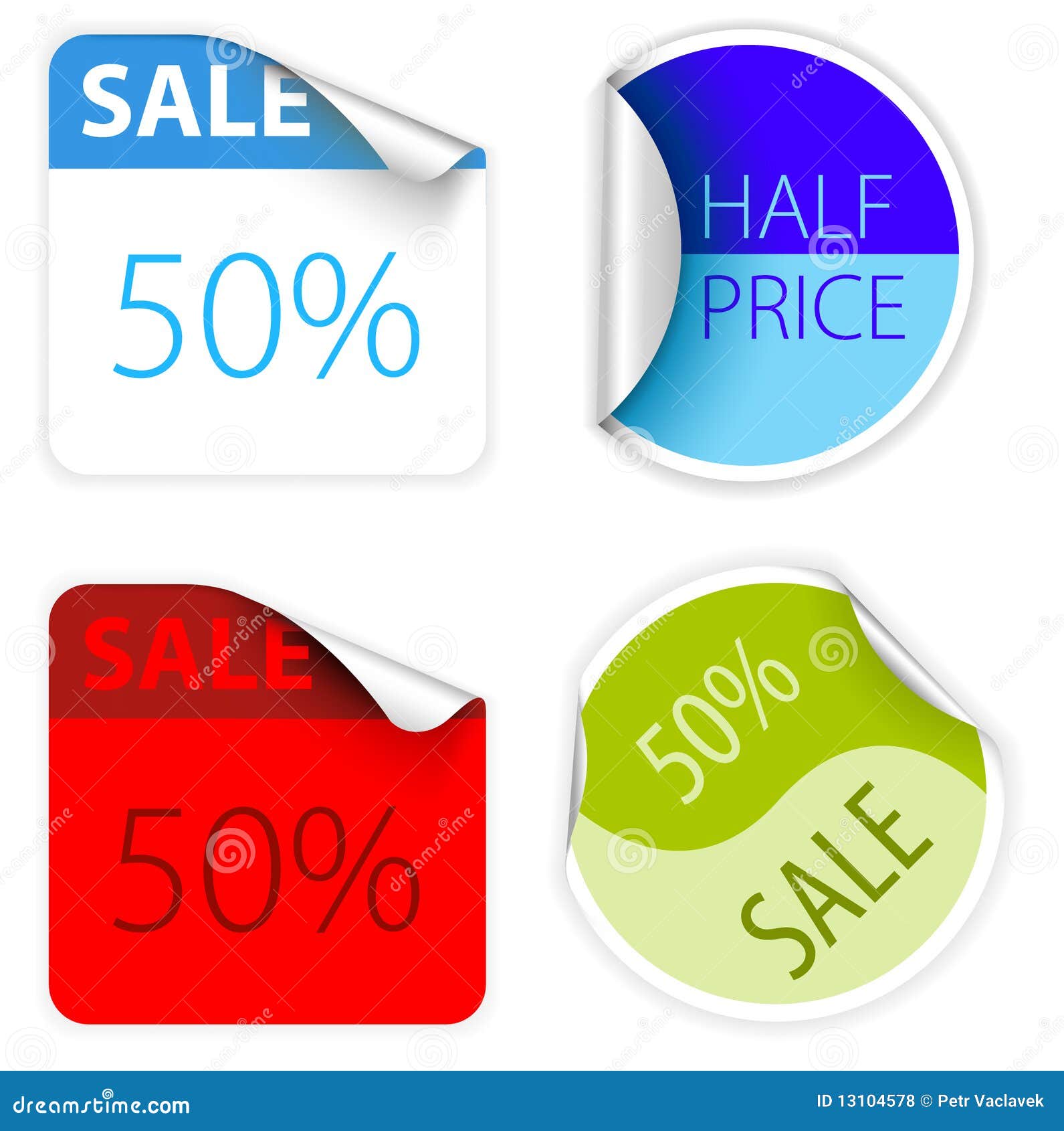 Set of Fresh Two Colors Sale Labels Stock Vector - Illustration of ...
