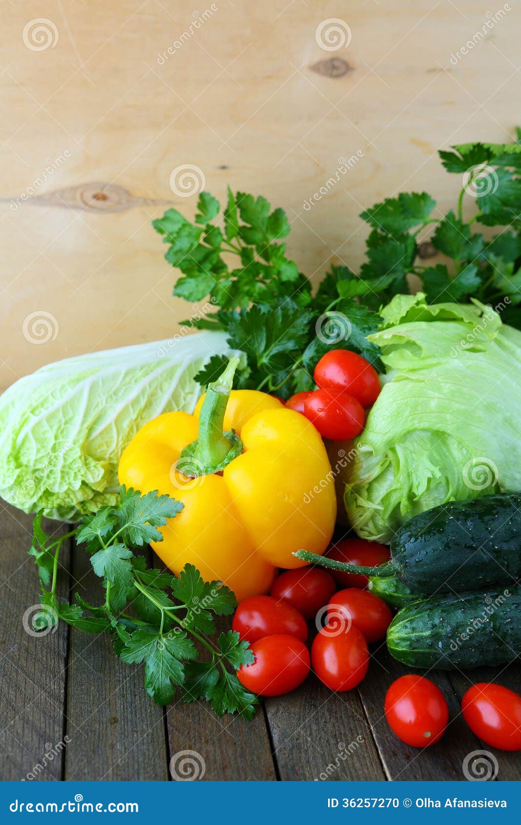 Set of Fresh Vegetables on the Table Stock Photo - Image of collection ...