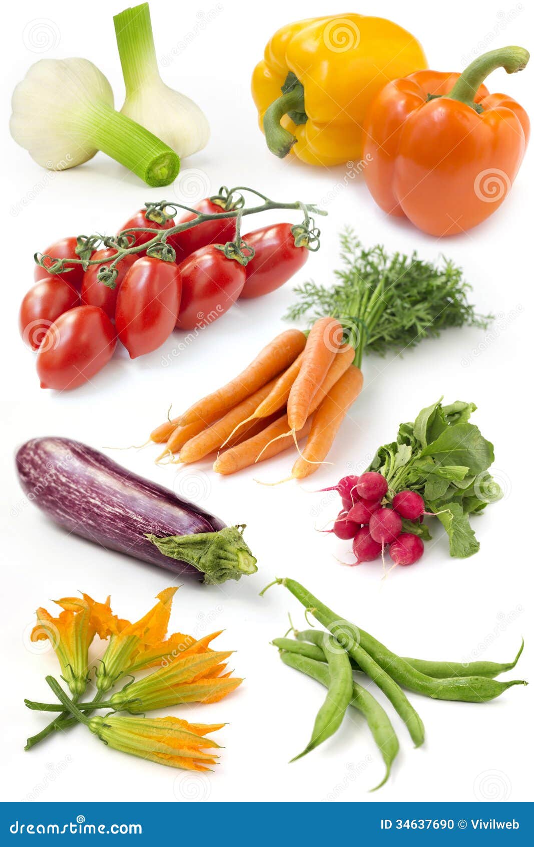 Set of fresh vegetables stock photo. Image of agriculture - 34637690