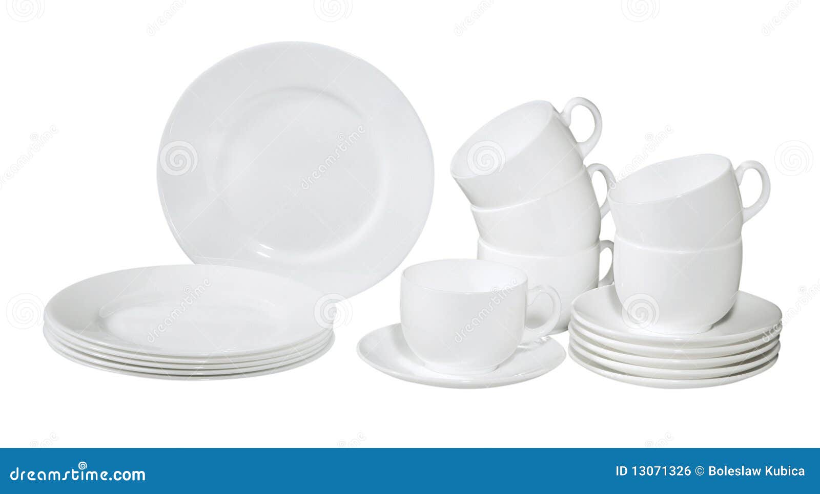 Set of Fresh Washed Plates and Dishes Stock Photo - Image of dinner ...
