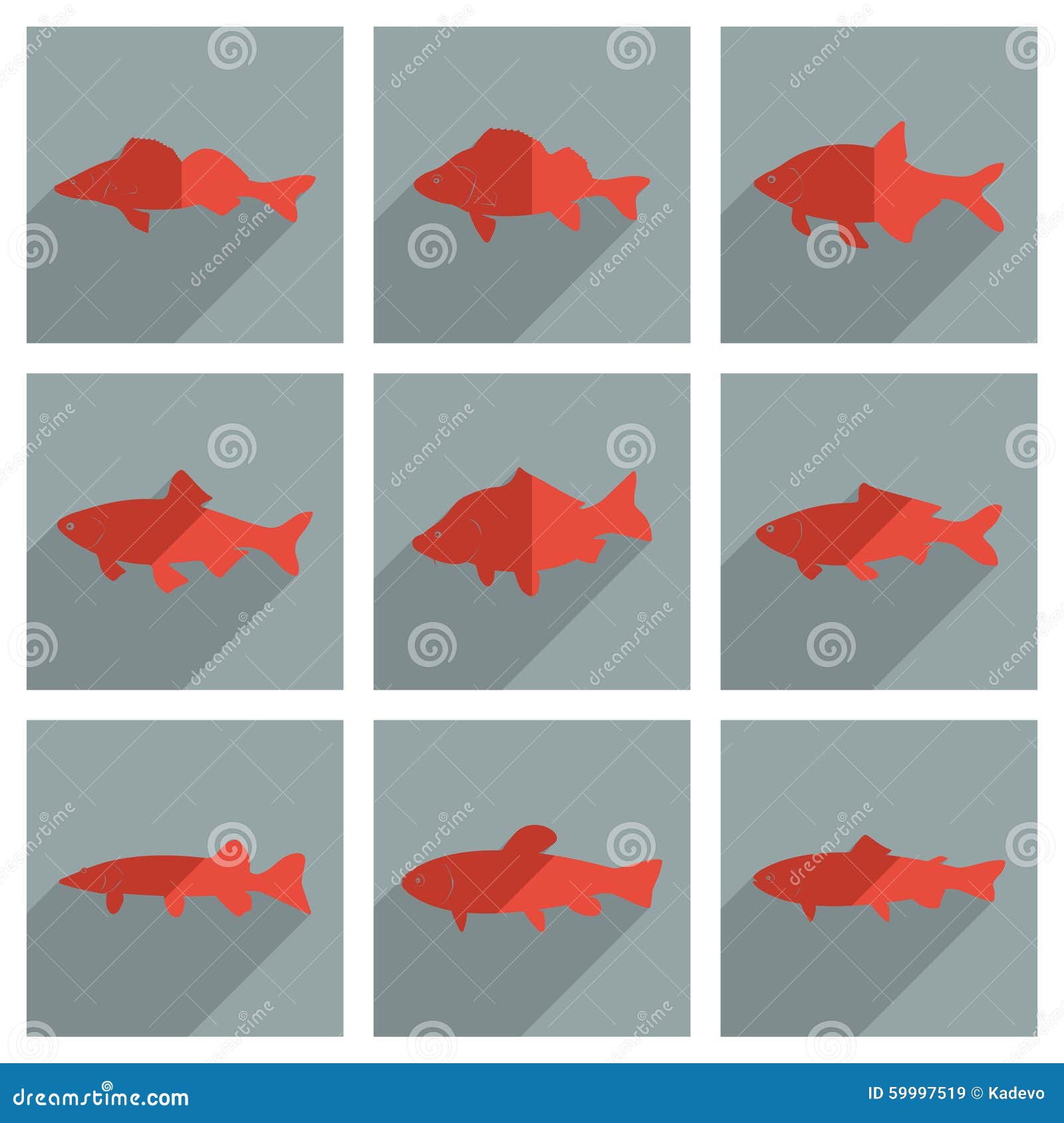 Sea Fish Shadow Cartoon Vector | CartoonDealer.com #45126727