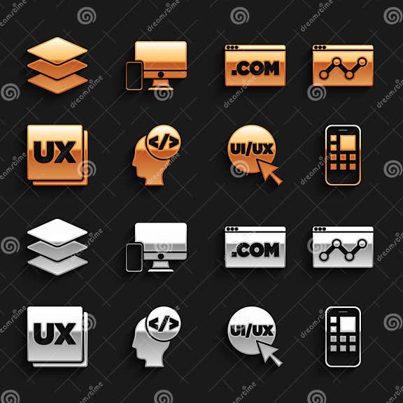 Set Front End Development, Website Statistic, Mobile Apps, UI or UX Design, Layers and Monitor ...
