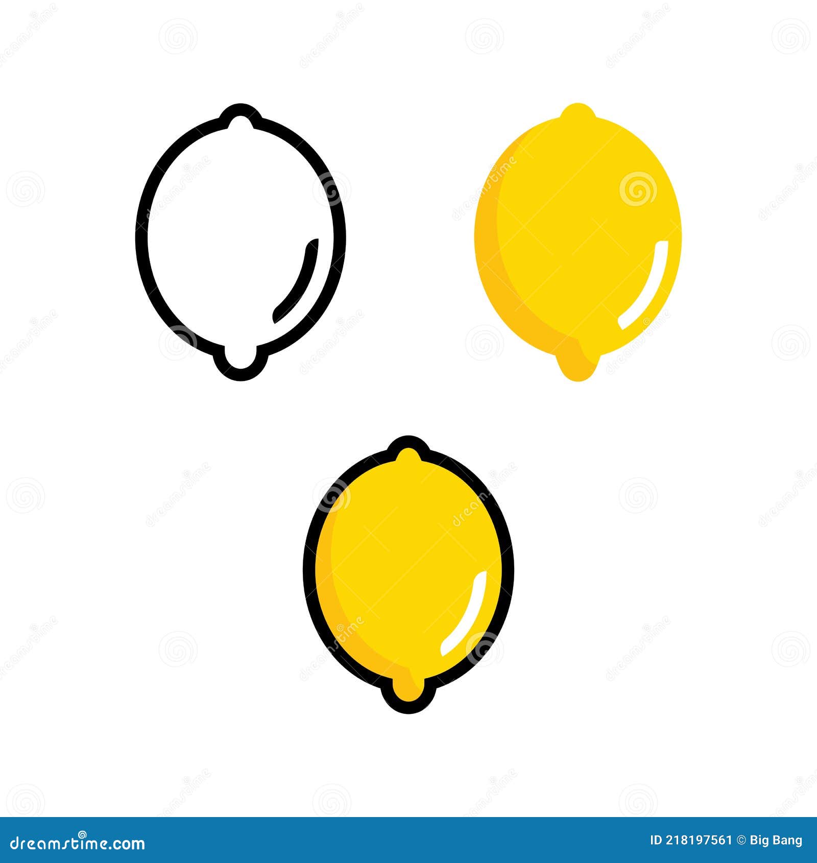 Set Fruit Lemon Fresh Logo Design Vector Symbol Icon Illustration Stock ...