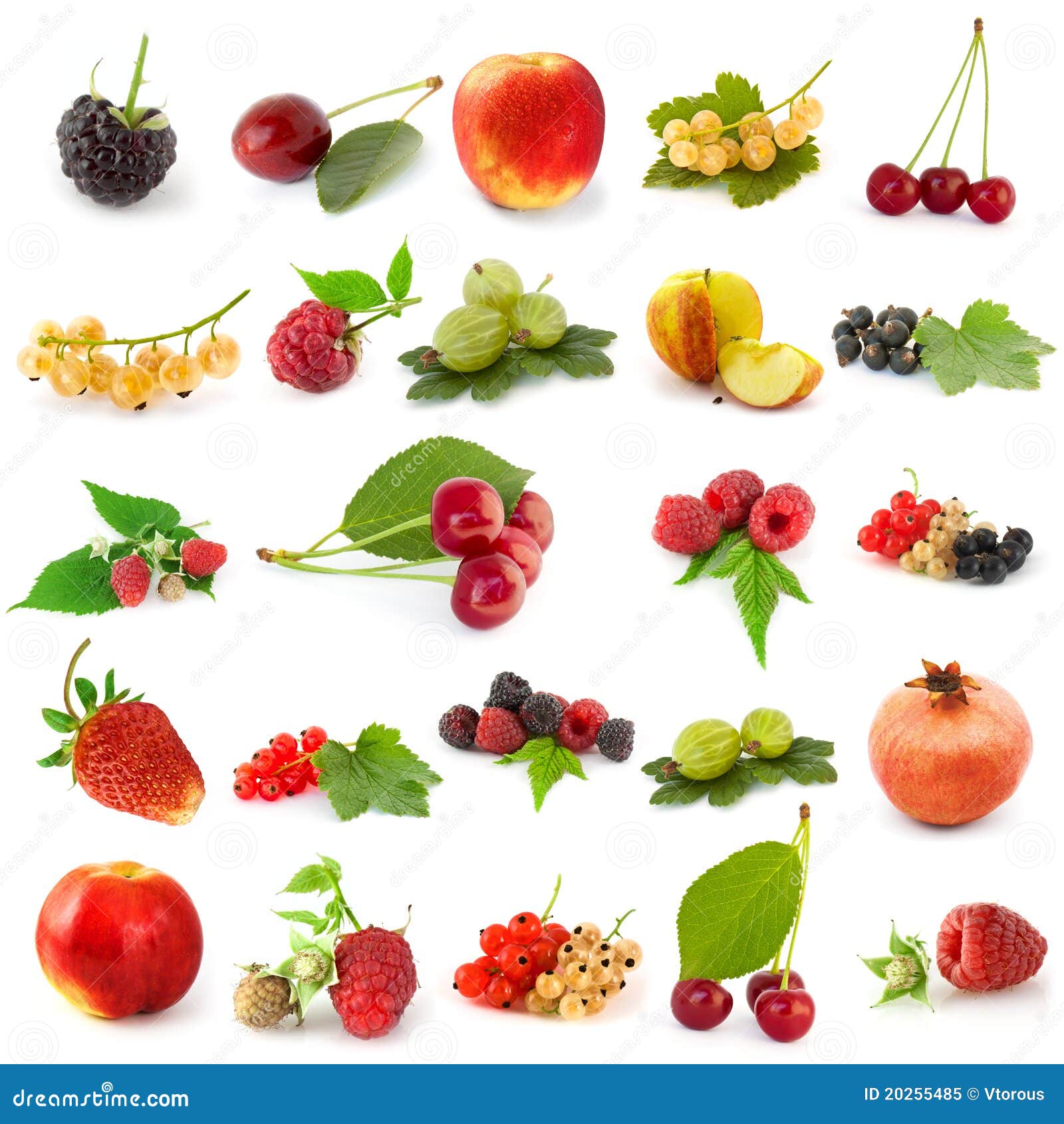 Set of fruits stock image. Image of apple, natural, cherry - 20255485