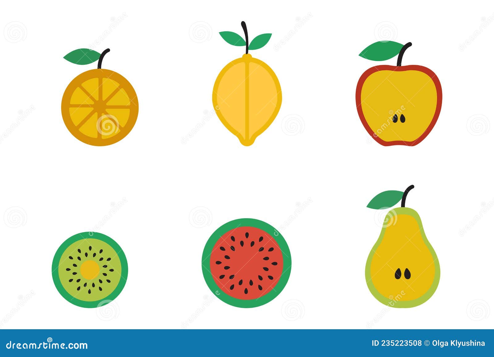Set of Fruits Icon. Fruits Pack Symbol Template for Graphic and Web ...