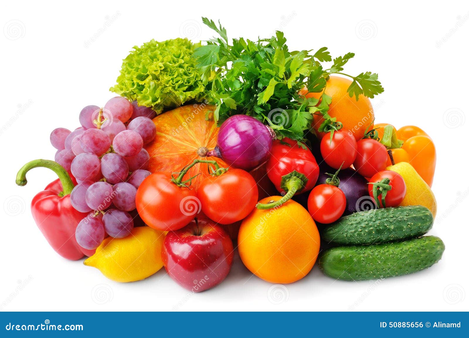 Set of Fruits and Vegetables Stock Photo - Image of cherry, color: 50885656