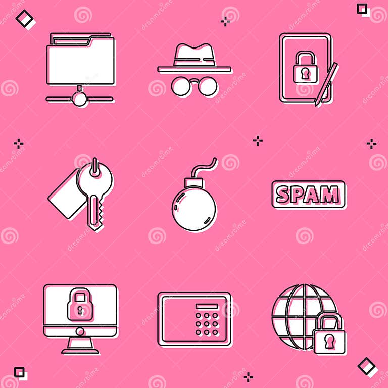 Set FTP Folder, Incognito Mode, Tablet with Closed Padlock, Marked Key ...