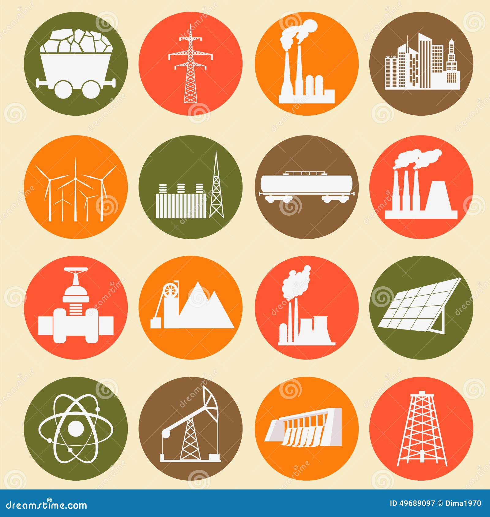 Set 16 Fuel and Energy Icons Stock Vector - Illustration of ...