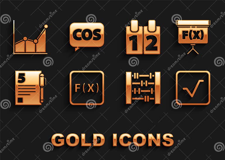 Set Function Mathematical Symbol Chalkboard Square Root Abacus Test