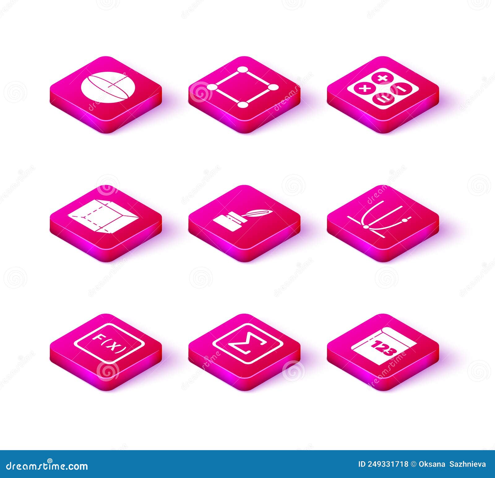 Set Function Mathematical Symbol, Sigma, Geometric Figure Cube, Feather ...