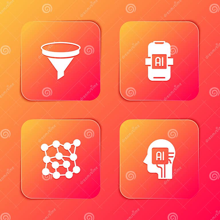 Set Funnel or Filter, Artificial Intelligence AI, Neural Network and ...