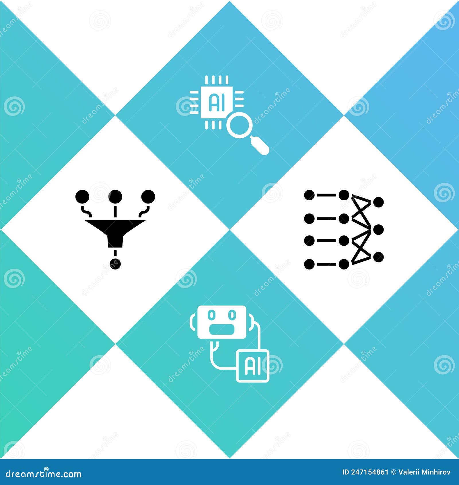 Set Funnel or Filter, Artificial Intelligence Robot, Processor CPU and ...