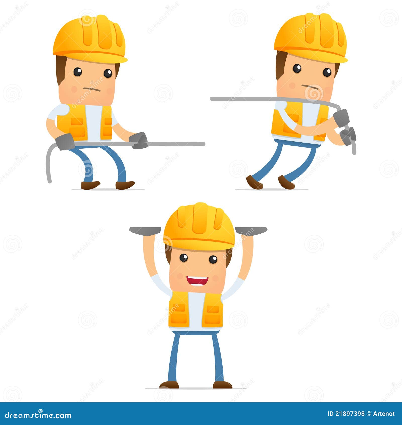 Cartoon Builder Bricklayer Worker Trowel Tool | CartoonDealer.com ...