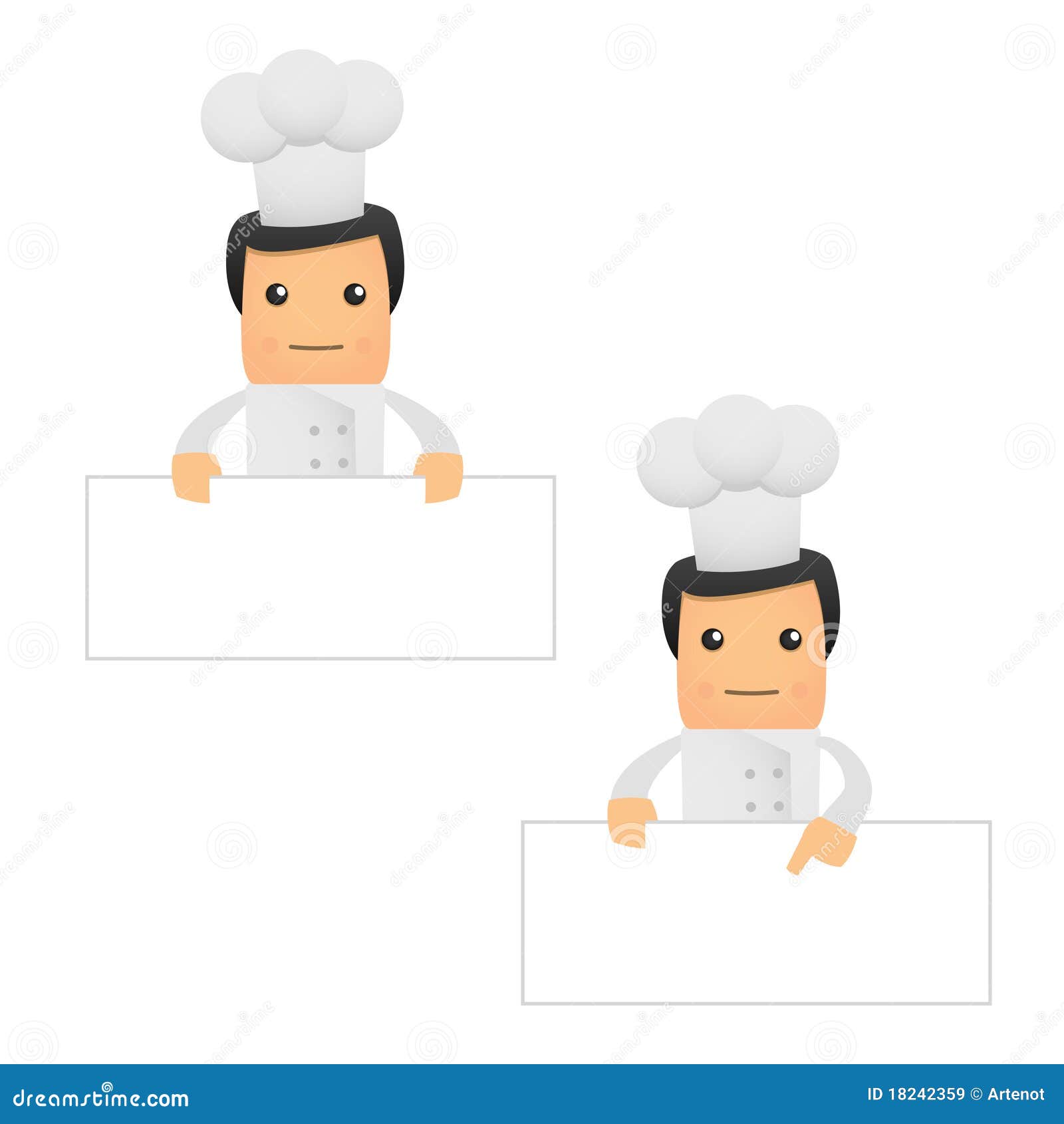 Set of funny cartoon chef stock vector. Illustration of cheerful - 18242359