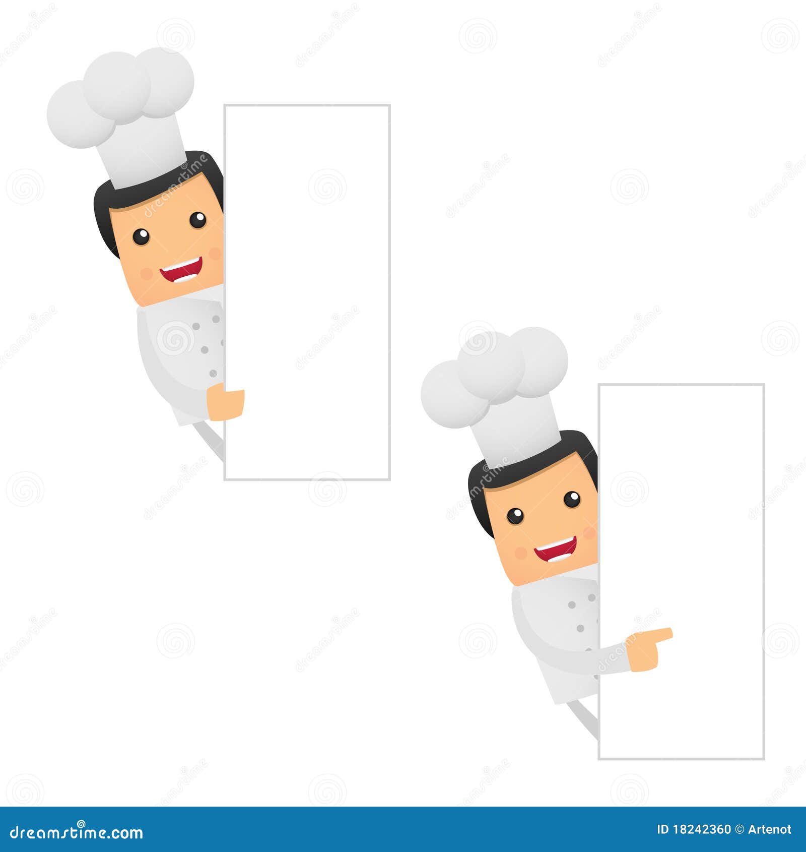 Set of funny cartoon chef stock vector. Illustration of male - 18242360