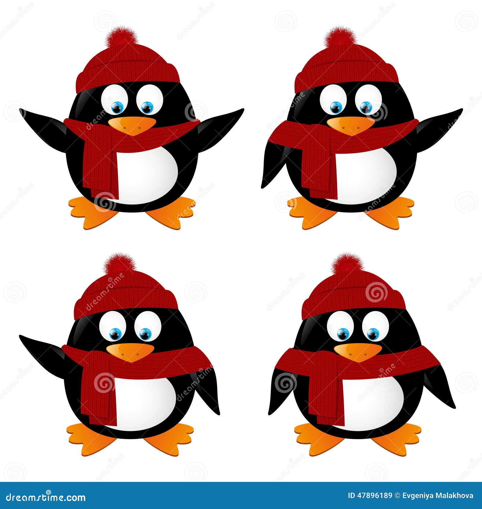 Set Of Funny Cartoon Penguins | CartoonDealer.com #47896189