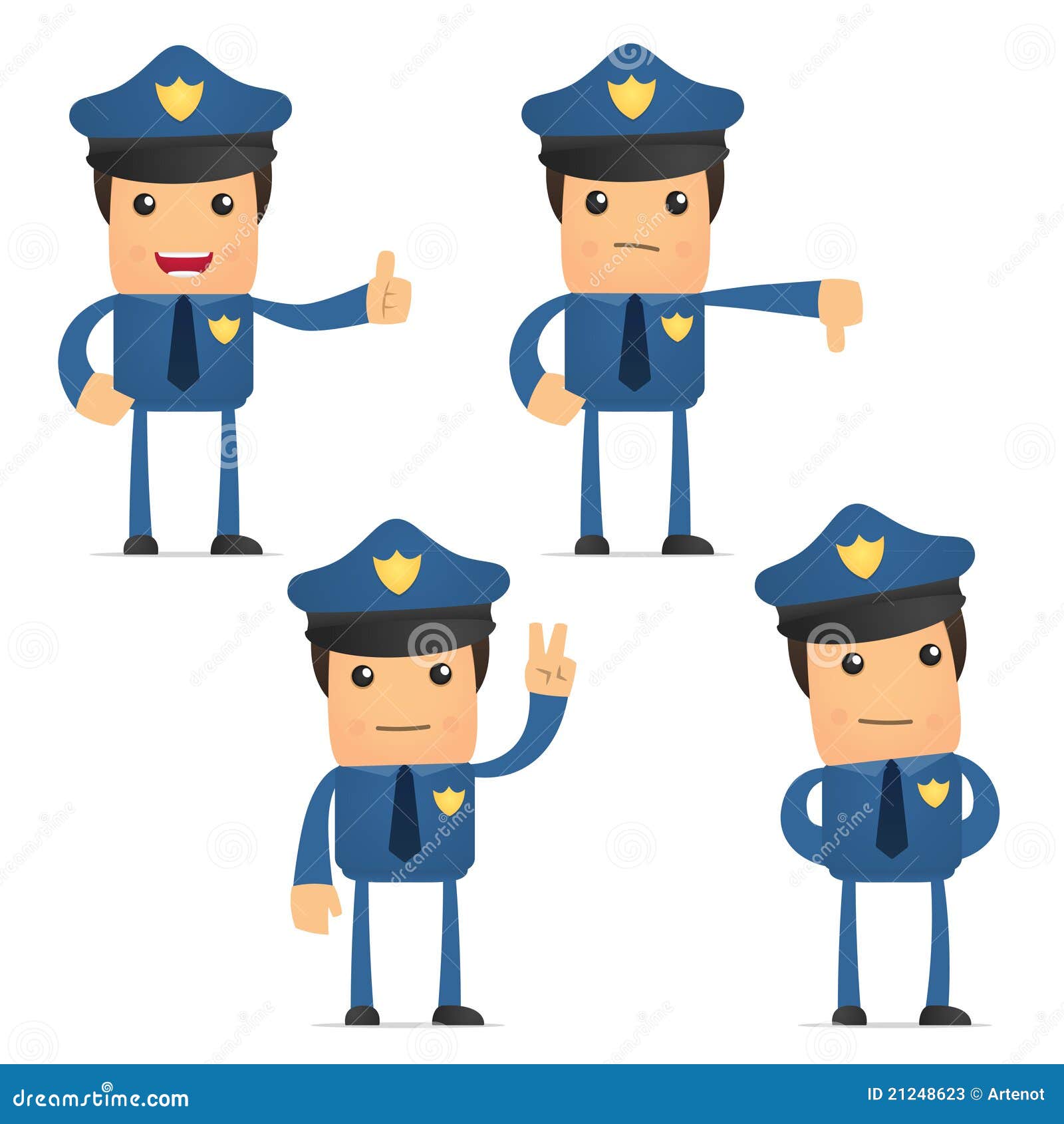 Funny Police Officer Cartoon