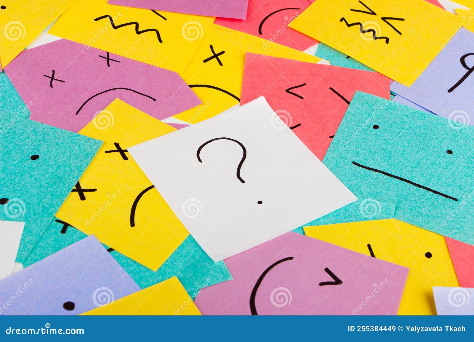 Set of Funny Colored Stickers with Different Emotions Stock Image ...