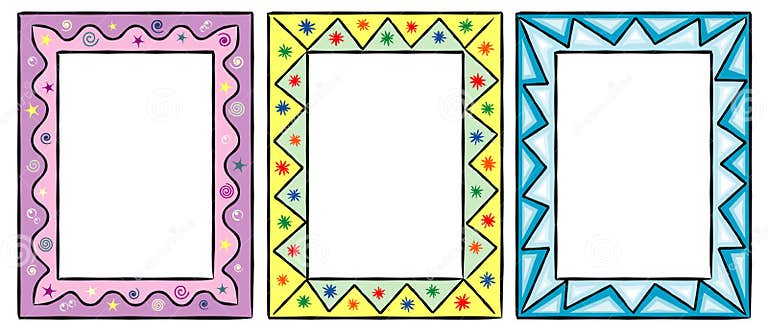 Set of Funny Decorative Frames Stock Vector - Illustration of funny ...