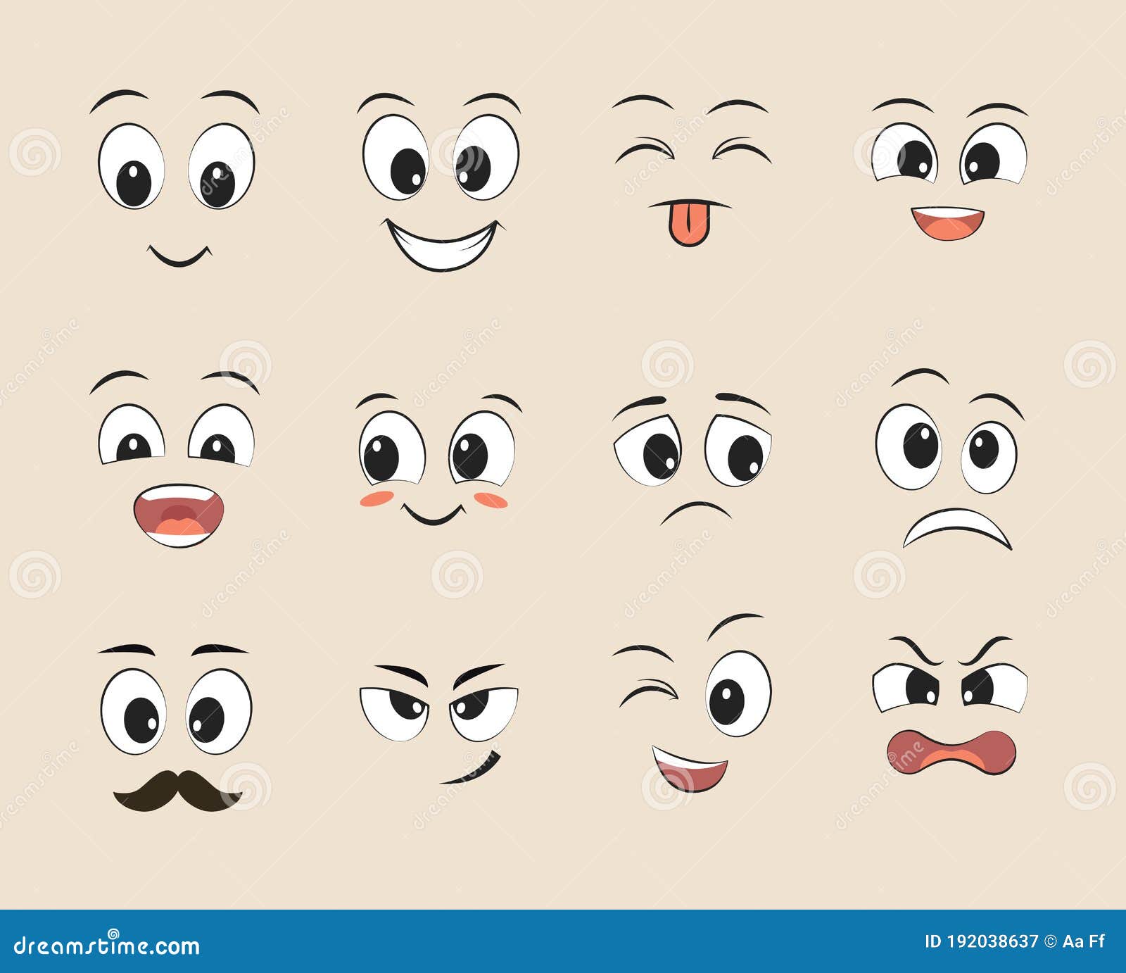Crazy Faces Cartoon