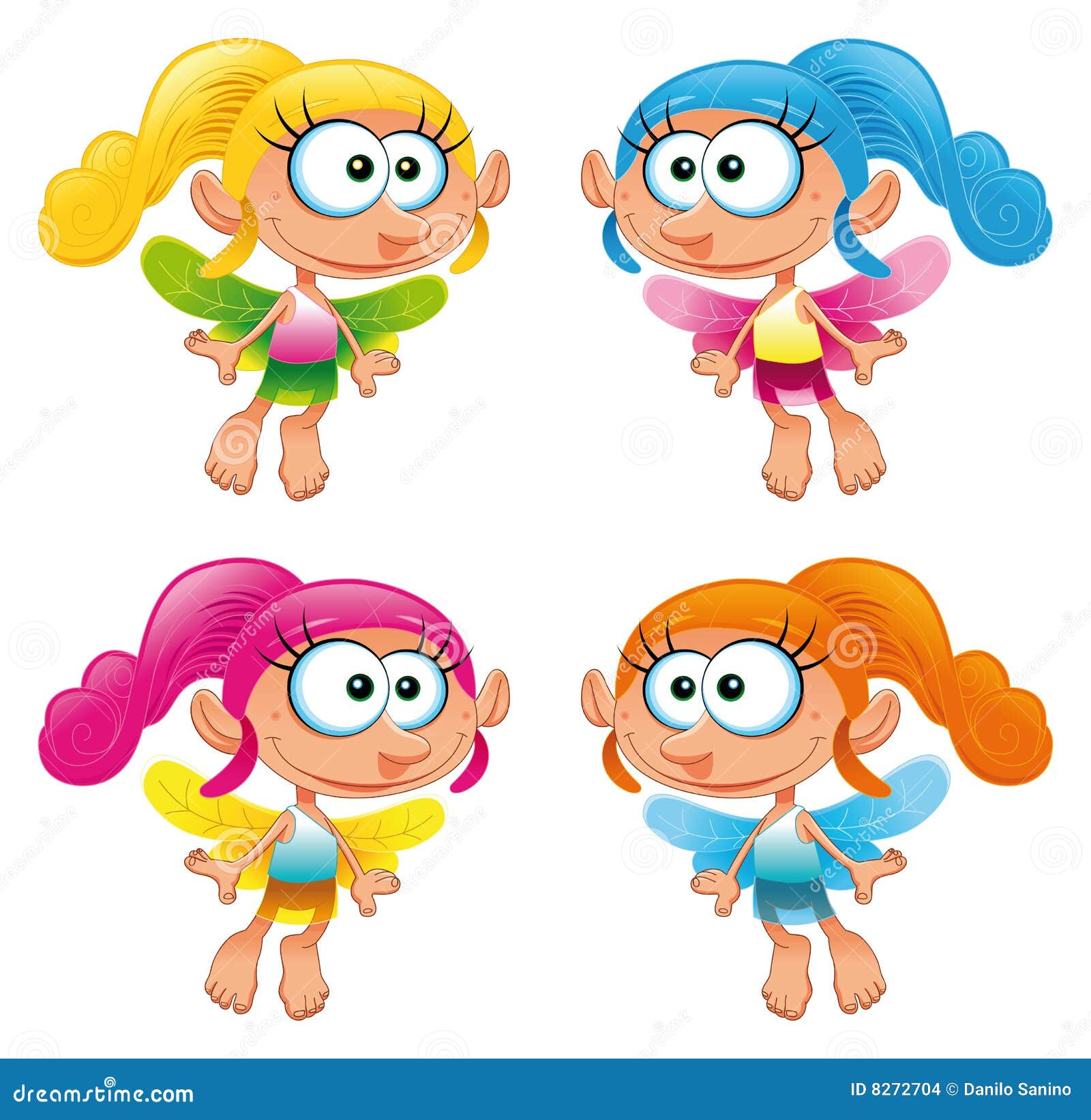 Set of funny Fairy stock vector. Illustration of stupid - 8272704