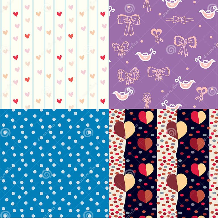 Set of Funny Seamless Pattern Stock Vector - Illustration of funny ...