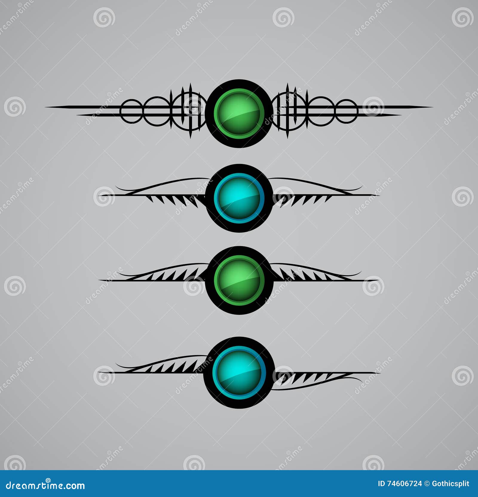 Set of Futuristic Design Elements. Stock Vector - Illustration of ...