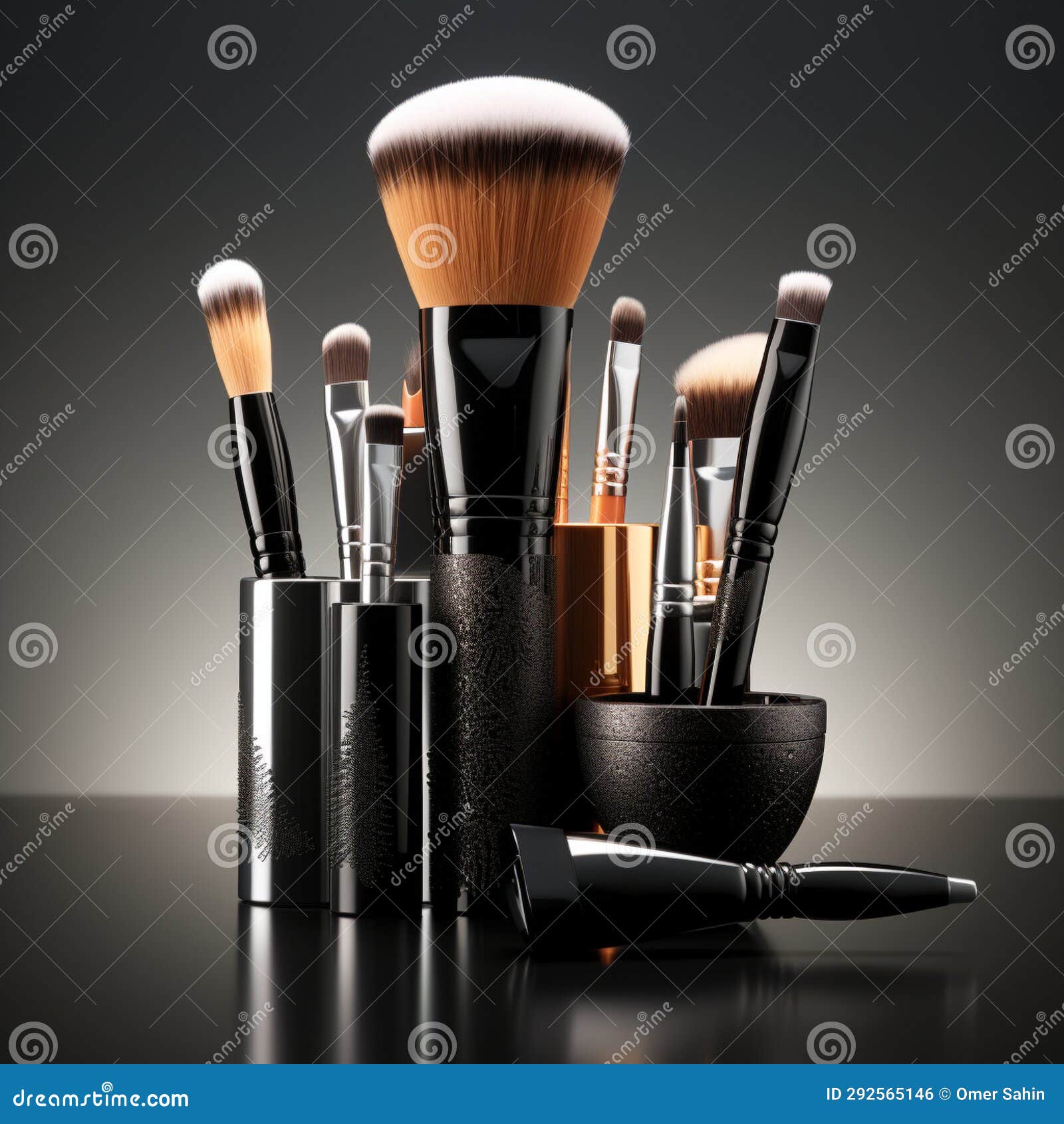 Set of Futuristic High-Tech Brushes and Applicators Stock Photo - Image ...