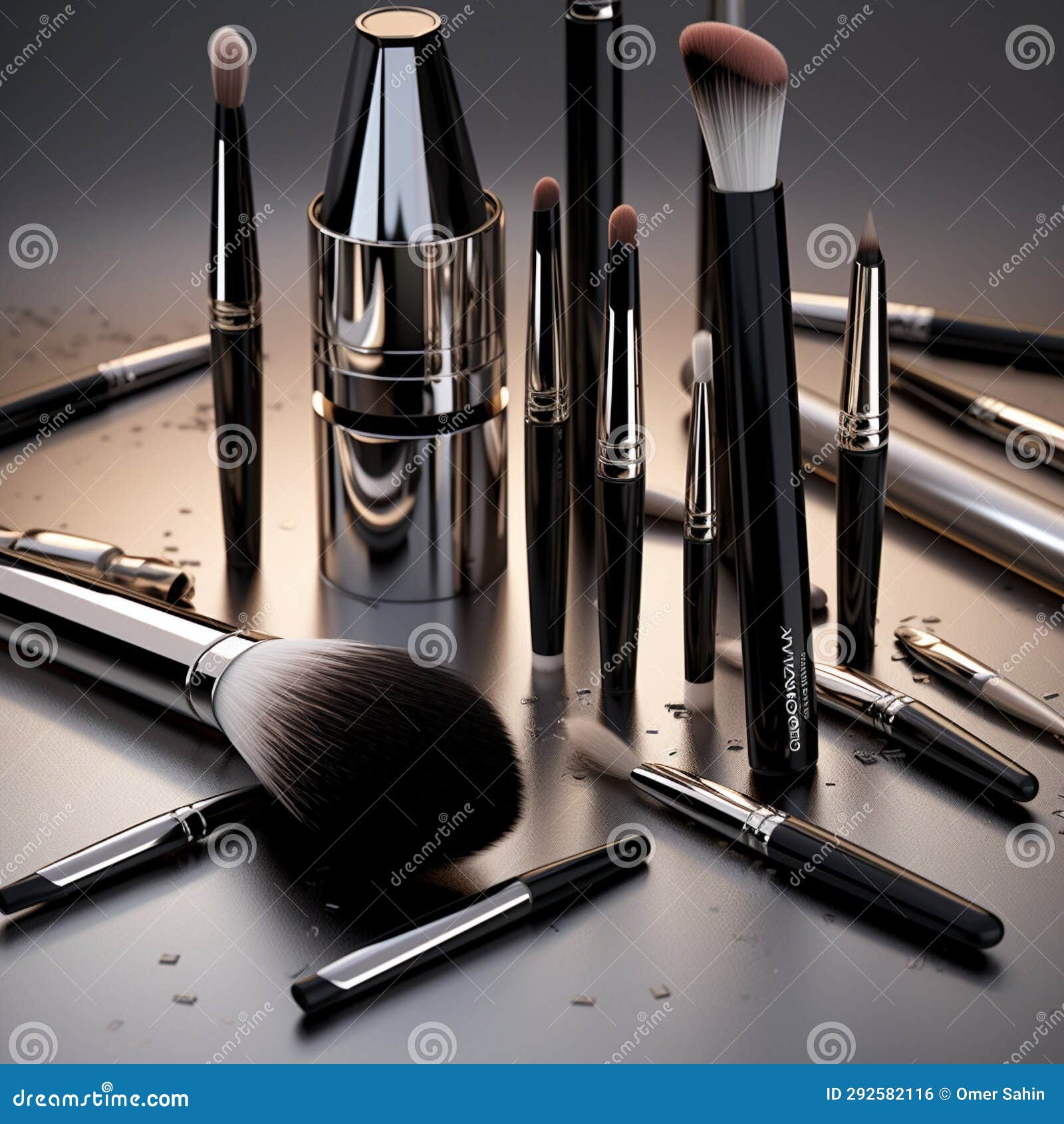 Set of Futuristic High-Tech Brushes and Applicators Stock Photo - Image ...