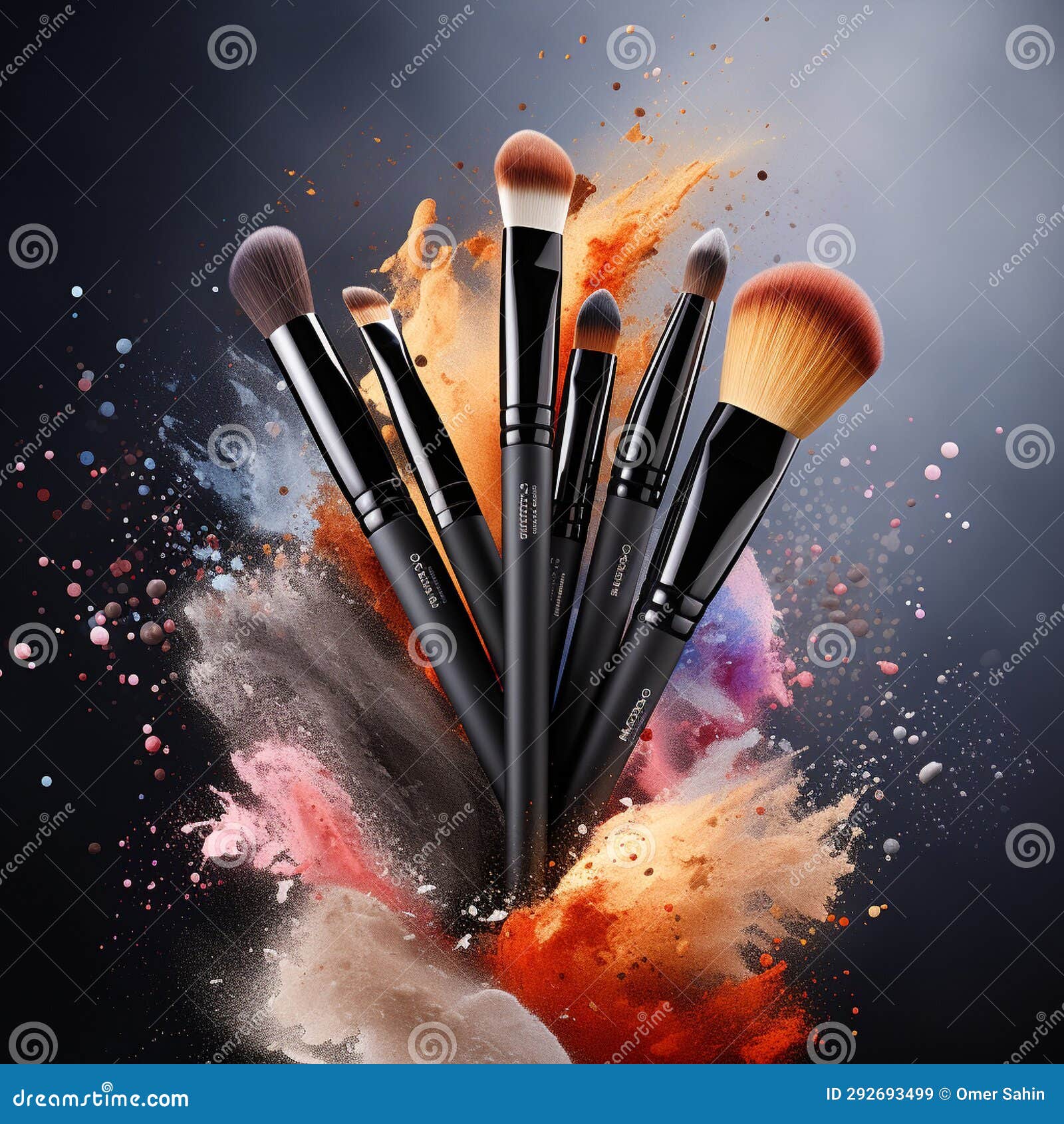 Set of Futuristic High-Tech Brushes and Applicators Stock Image - Image ...